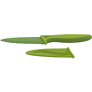 Goodcook 4-inch Nonstick Paring Kitchen Knife, Green