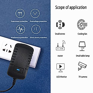 Snsnlent 9 Volt 2A Power Adapter Supply 9V 2A 18 Watt LED Power Supply Transformer 2.5 X 5.5mm Plug Wall Adapter(Polarity: Inner + and Outer -)