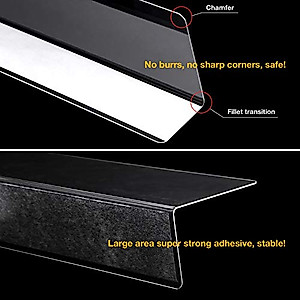 World Backyard Toy Blockers for Furniture - Clear Thin PVC Gap Bumper Under Couch, Sofa, Bed, Cabinet to Stop Small Things Going into. (Large 4.7'' High)