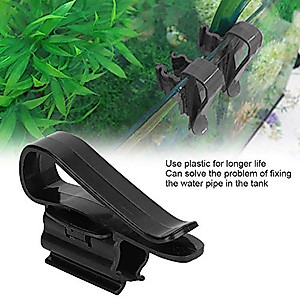 5Pcs/Set Fish Tank Hose Holder Plastic Fish Tank Water Pipe Clamp Fish Tank Water Clip For Fish Tank And Aquarium(black)