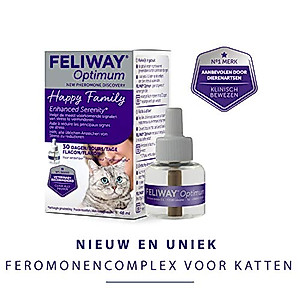 Feliway Optimum Refill, The Best Solution to Ease cat Anxiety, cat Conflict and Stress in The Home