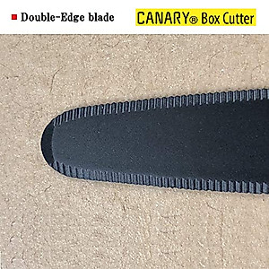 CANARY Corrugated Cardboard Cutter Dan Chan, Safety Box Cutter Knife [Non-Stick Fluorine Coating Blade], Made in JAPAN, Yellow (DC-190F-1) (Bulk 5 pcs)
