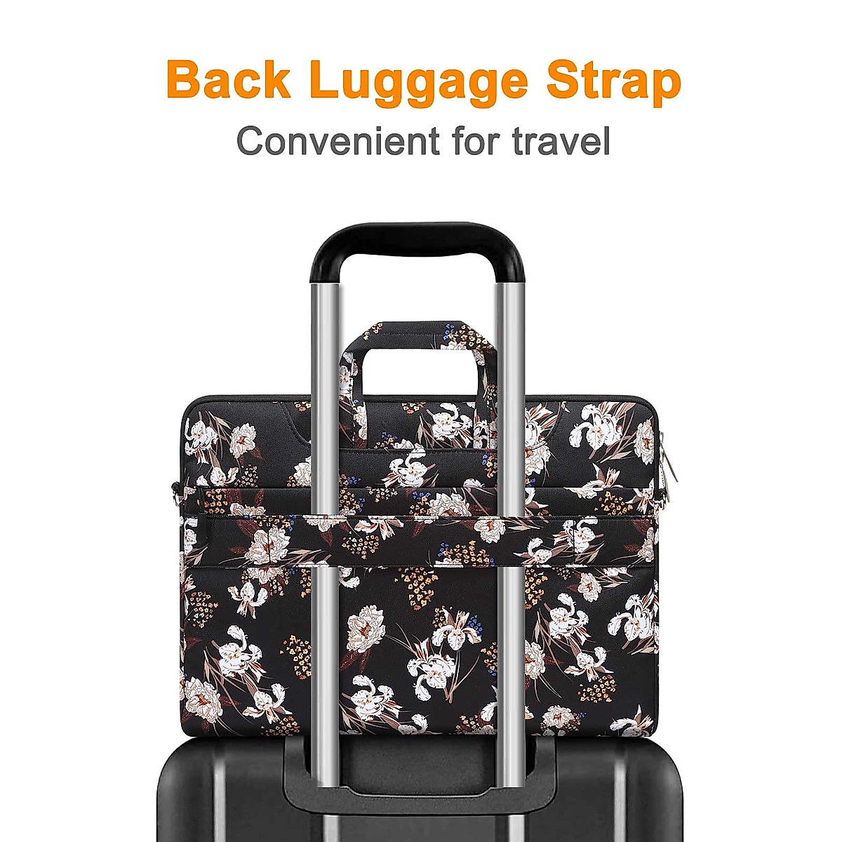 MOSISO Laptop Bag for Women, 15 inch Computer Bag Compatible with MacBook, HP, Dell, Lenovo, Asus, Notebook, 15.6 inch Laptop Shoulder Bag Carrying Messenger Sleeve with Strap, Wheatear Print