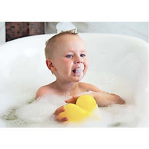 CICITOYWO Yellow Rubber Ducks, Preschool Large Bath Toys Bathtub Floating Squeaky Duckies Gift for Baby Shower Infants Kids Toddler Party Decoration, 7.2 inches (Large)