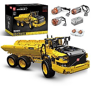Mould King 17010 Engineering Dump Truck Building Block Kits, MOC Building Blocks Set to Build, Gift for Kids Age 8+/Adult Collections Enthusiasts(1888 Pieces with Motor/APP Remote Control)