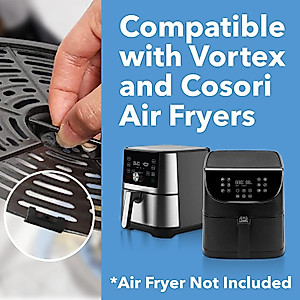 Impresa - Silicone Air Fryer Rubber Bumpers - 8 Pack - Protective Feet for Vortex, Cosori, and Other Compatible Brands - Prevents Tray and Basket Damage - Replacement Parts
