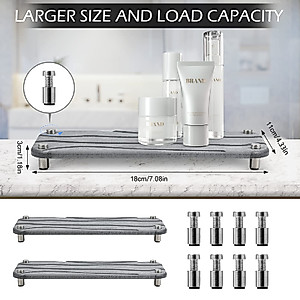 2 Pack Instant Dry Sink Organizer for Bathroom & Kitchen,Spaceaid，Diatomaceous Pedestal Stand Riser with Stainless Steel Feet Protection, counter caddy(Grey)