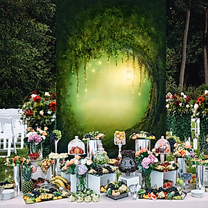 Baocicco Backdrop 3x5ft Enchanted Forest Photo Background Wonderland Fairyland Mystic Photo Booth Props Glitter Fantasy Backdrops for Adventure Scenery Photography Wedding Travel Journey Vacation