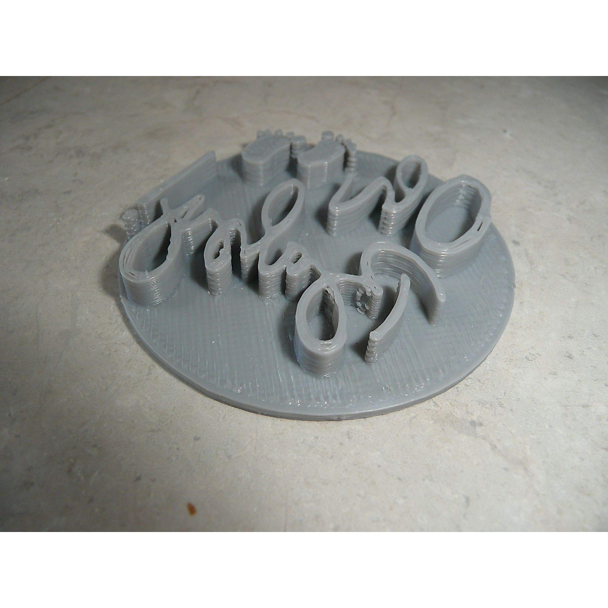 YNGLLC OH BABY WORDS WITH FEET SCRIPT FONT SHOWER GENDER REVEAL COOKIE STAMP EMBOSSER BAKING TOOL 3D PRINTED MADE IN USA PR4004 Gray