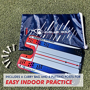 EyeLine Golf Patented Putting Mirror Training Aid - Portable Putting Trainer for Games Drills, As seen on PGA Tour, Made in USA, Use Outdoors or Indoors