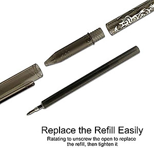 Hirsrian Erasable Pens, Erasable Gel Ink Colors Pen, 0.5mm Fine Point Ballpoint Pens Quick-drying Gel Erasable Pen for Adults Kids Students School Office Stationary Supplies Gifts