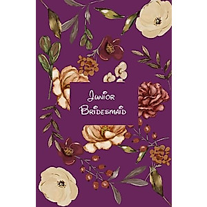 junior bridesmaid notes: Junior Bridesmaid Notes Wedding Notebook for girls