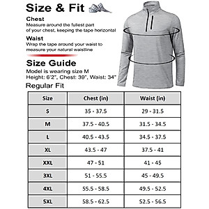3 Pack: Men's Quarter 1/4 Zip Pullover Long Sleeve Workout Jackets, Athletic Dry Fit Running Shirts (Set 2, Large)