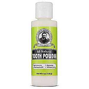 Uncle Harry's Remineralizing Tooth Powder | All Natural Enamel Support & Whitening Toothpaste for Sensitive Teeth | Powder Toothpaste for Gum Health & Fresh Breath (4 oz)