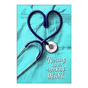 Hallmark Business (25 Pack) Nurse Appreciation Cards (Stethoscope Heart) for Nurses, Healthcare, Hospitals, Clinics, Schools, Medical Staff, Nursing Homes, Caregivers, Hospice Care