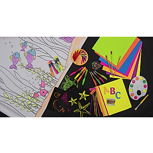 UCreate Neon Art Paper, 5 Assorted Colors, 9" x 12", 20 Sheets