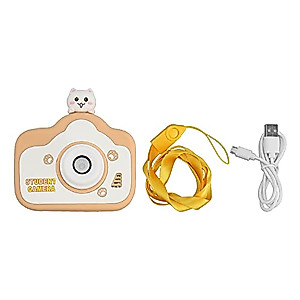 Kids Digital Camera Khaki Children Camera 40MP HD Dual Camera Children Cartoon Digital Camera Video Recorder with Lanyard Kids Digital Camera Small