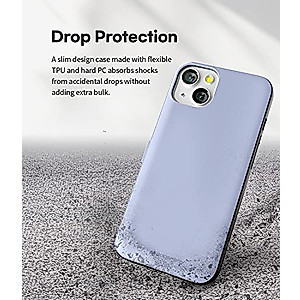 GOOSPERY Magnetic Door Bumper Compatible with iPhone 13 Case, Card Holder Wallet Case, Easy Magnet Auto Closing Protective Dual Layer Sturdy Phone Back Cover, Lilac Purple