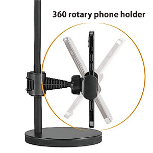 ONEXT USB LED Desk Lamp with Phone Holder Flexible Gooseneck 3 Color Modes 10 Brightness Dimmable for Reading Nightlight Work