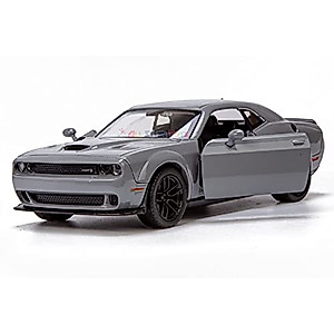 Motormax All Star Toys Exclusive 2018 Dodge Challenger SRT Hellcat Widebody Destroyer Gray 1/24 Diecast Model Car 79350 Grey