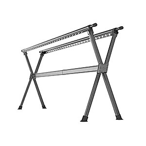 BAIYUN Folding Telescopic Floor Clothes Rack Indoor and Outdoor Home Balcony Aluminum Alloy Cool Clothes Pole, Telescopic Size 153-260cm (Color : A)