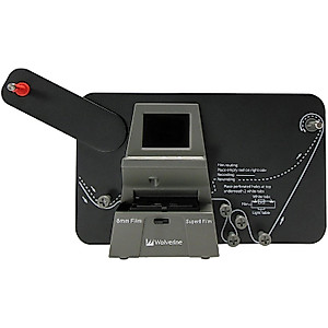 Wolverine 8mm & Super 8mm Reels to Digital MovieMaker Pro Film Digitizer, Film Scanner, 32GB SD Memory Card, Dual Voltage 100-240V Power Supply Adapter & International Two-Prong Round Pin Plug Adapter