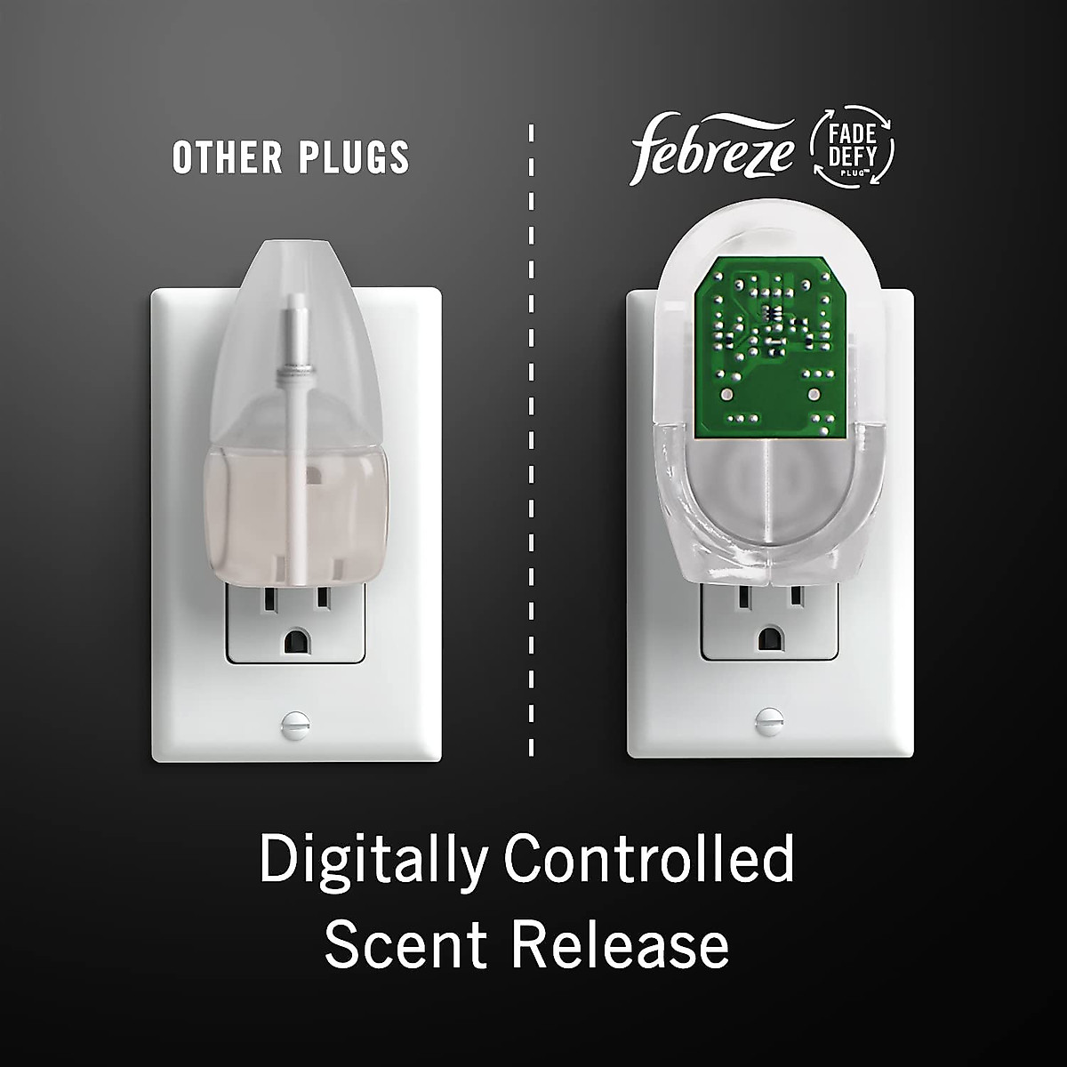 Febreze Unstopables Odor-Fighting PLUG Air Freshener, Fresh, (2) .87 fl. oz. Oil Refill