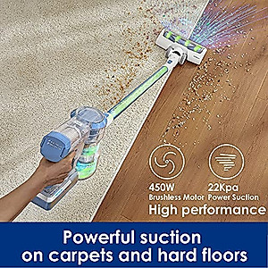 Tineco A11 Hero Cordless Lightweight Stick Vacuum Cleaner, 450W Motor for Ultra Powerful Suction Handheld Vac for Carpet, Hard Floor & Pet