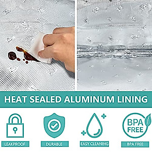 kissleaf Lunch Box for Men Women Insulated Lunch Bag Reusable Lunch Box for Office Work Leakproof Freezable Cooler Lunch Bag for Adults