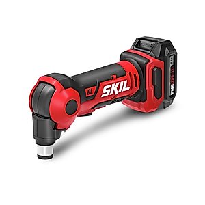 SKIL PWR CORE 12 Brushless 12V Auto Hammer Kit includes 2.0Ah Lithium Battery and PWR JUMP Charger - AH6552A-10, Red