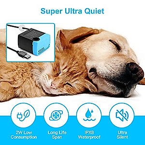 SanKlev SP-400LV Cat and Dog Water Fountain Pump with Grommet,USB Replacement Pump for Pet Drinking Fountains Compatible with Petsafe Drinkwell Butterfly,1/2 Gallon, 1 Gallon, 2 Gallon