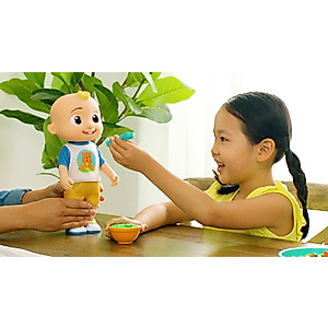 CoComelon Deluxe Interactive JJ Doll - Includes JJ, Shirt, Shorts, Pair of Shoes, Bowl of Peas, Spoon- Toys for Preschoolers - Amazon Exclusive