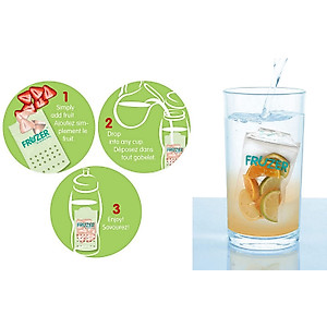 FRUZER Mini Disposable Fruit Infuser Bags (5 PK, each 8 Bags) Total 40 Bags - Refreshing & Beneficial - CLEAR & BPA-FREE