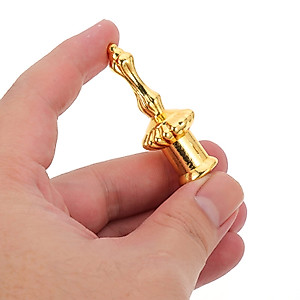 Beaupretty Gold Knobs Lamp Finial Cap Replacement 4pcs Gold Metal Knob Lamp Shade Finial Decoration Lamp Finials Lighting Accessories for Chandelier Table Floor Lamp Crystal Table Lamp