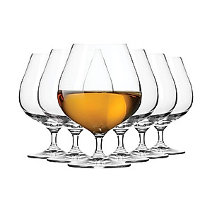 Krosno Brandy Cognac Snifter Glasses | Set of 6 | 18.6 oz | Harmony Collection | Perfect for Home Restaurants and Parties | Dishwasher Safe | Gift Idea | Made in Europe