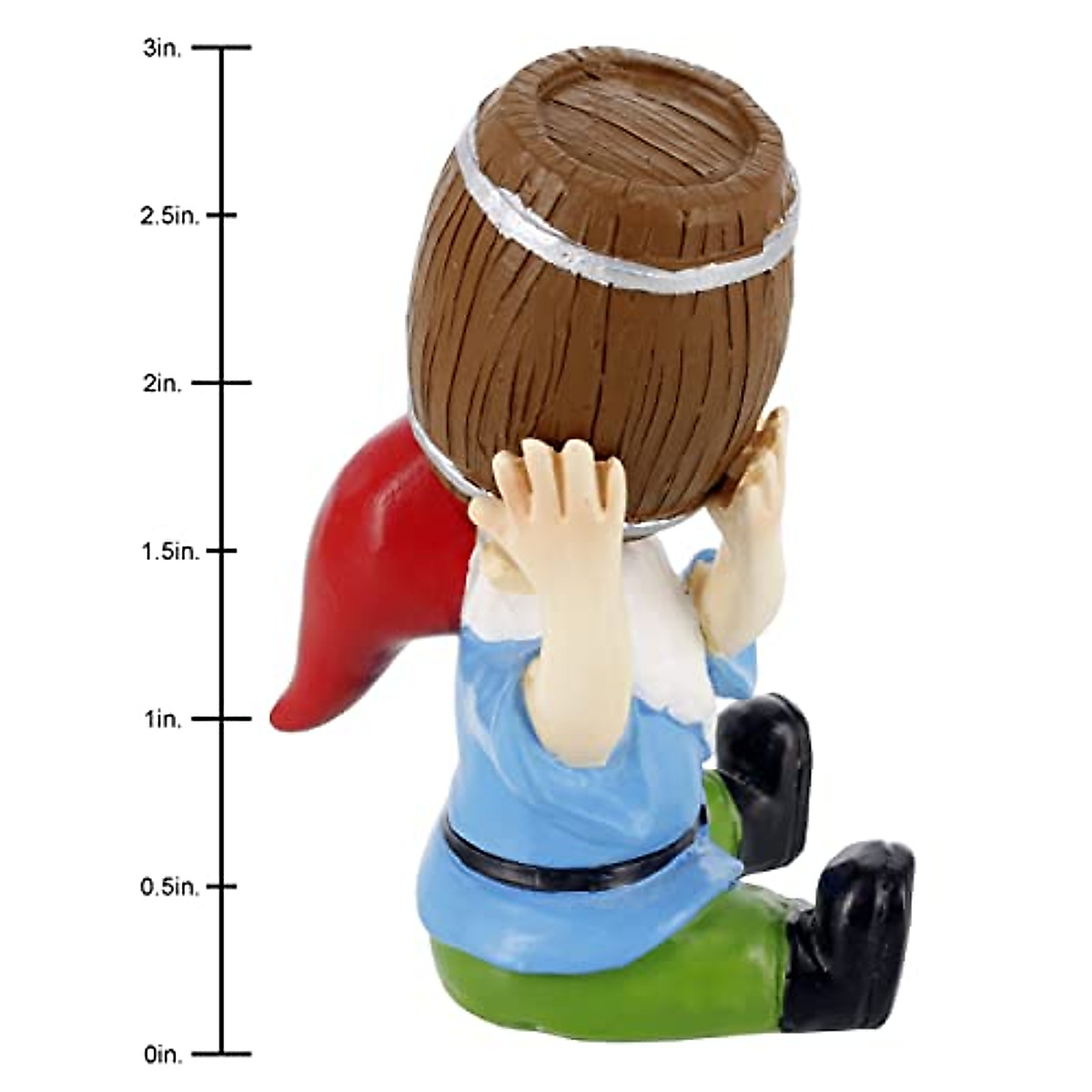 Gnometastic Mini Gnomes - Beer Drinking Gnome, 4in - Small, Drunk Garden Gnome Statue for Fairy Garden, Planters, Indoor, Outdoor Decoration