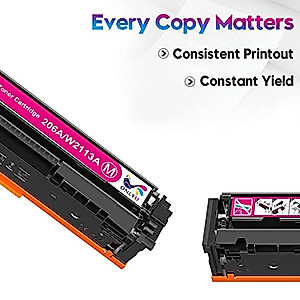 206A Toner Cartridges 4 Pack with Chip Compatible Toner Cartridge Replacement for HP 206A 206X W2110A W2110X for HP Color Pro MFP M283fdw M283cdw M255dw M283 M255 Printer 206A Toner Cartridges HP Set