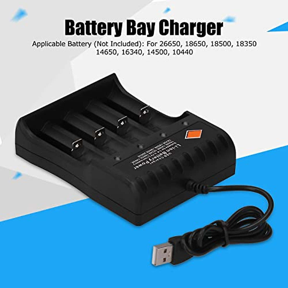 Battery Charger Lithium Dc4.2V Liion Battery Box Bay USB 3.7V for Cable 4 Slot Charger Power Battery Adapter Battery Packs