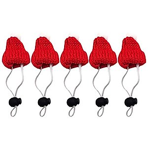 ABOOFAN 5pcs Small Animal Christmas Costume Pet Christmas Hat Santa Claus Cap Head Accessories for Rabbit Hamster Guinea Pig Rats Puppy Kitten Kitty
