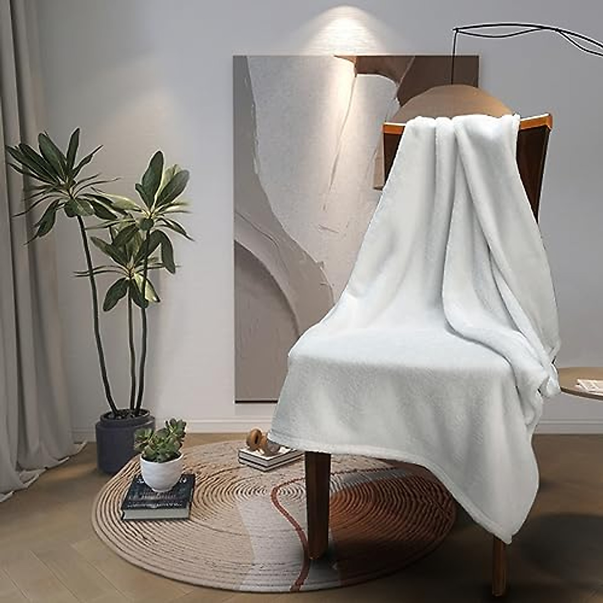 Polka Dots Throw Blanket for Couch,Titmouse Birds Pastel Friendship,Plush Fuzzy Cozy Soft Blankets and Throws for Sofa,Blue Grey Dust 50x60 Inches