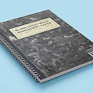 iVideoSongs Manuscript Paper Notebook Black • 12 Staff per Page Blank Sheet Music Notebook • 120 Page Hardcover Music Staff Paper Notebook Music Journal • Music Staff Notebook 150+ Free Music Lessons