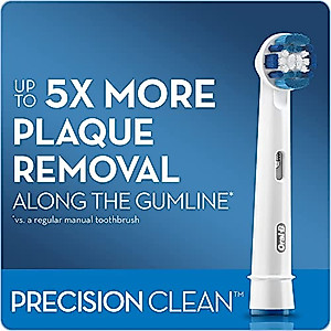 Genuine Original Oral-B Braun Precision Clean Replacement Rechargeable Toothbrush Heads (10 Count) - International Version, German Packaging