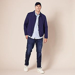 Amazon Essentials Men's Regular-Fit Short-Sleeve Pocket Oxford Shirt, Blue, X-Large