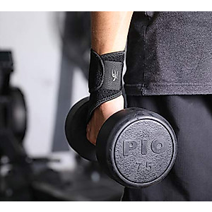 HiRui 2 Pack Wrist Compression Strap and Wrist Brace Sport Wrist Support for Fitness, Weightlifting, Tendonitis, Carpal Tunnel Arthritis, Pain Relief-Wear Anywhere-Adjustable (Black)