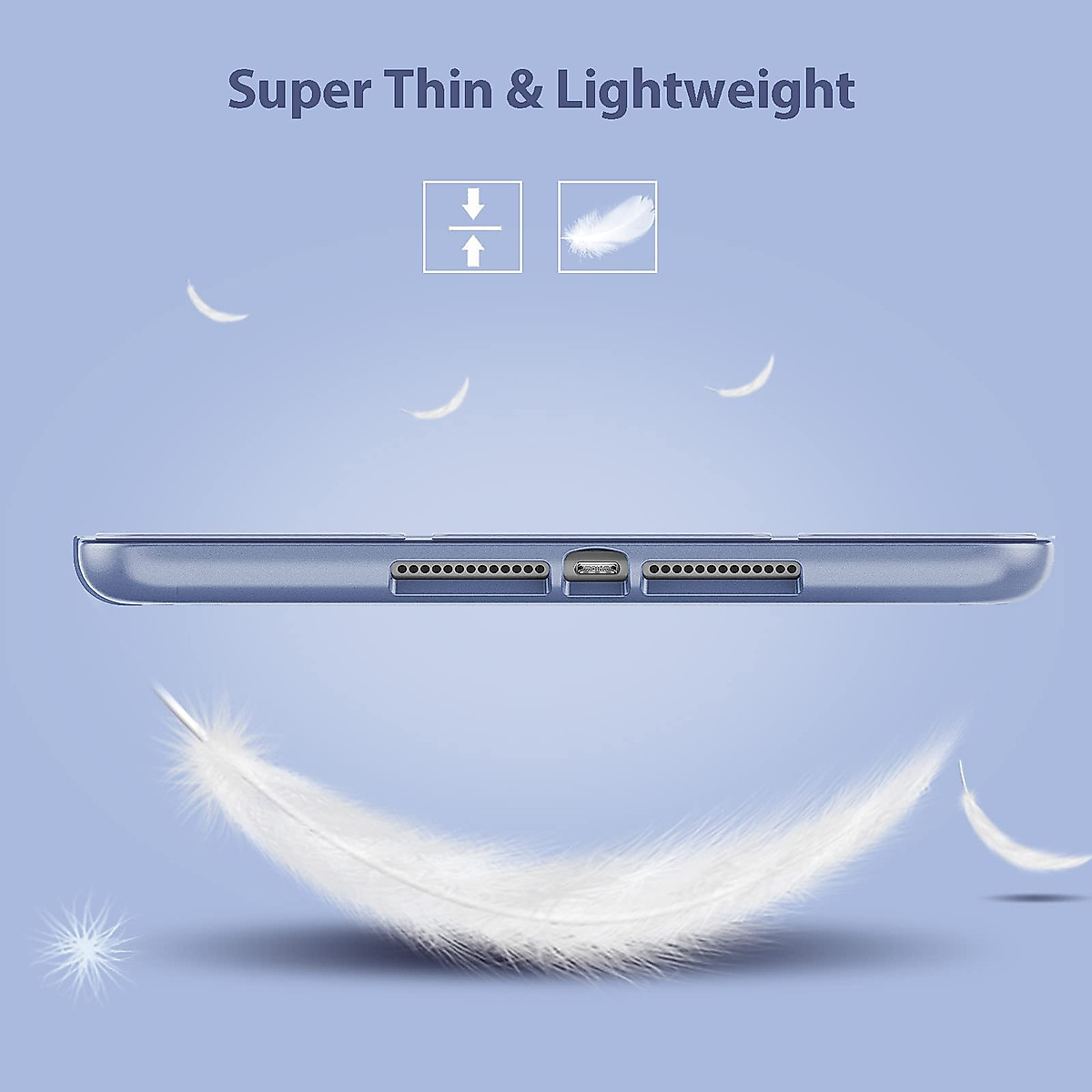 Gahwa iPad 9.7 Case 2018 iPad 6th Generation/ 2017 iPad 5th Generation/iPad Air 2/iPad Air Case - Ultra Slim Lightweight Stand Case with Auto Wake/Sleep Slim Smart Cover for iPad 9.7 Inch(Lavender)