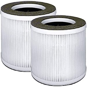 Nispira VK-6067B True HEPA Activated Carbon Filter Replacement Compatible with Vremi Air Purifier/Kokeki Air Purifier, 2 Packs