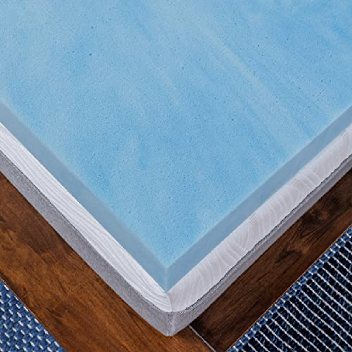 Sure2Sleep Gel Swirl Memory Foam Mattress Topper Made in USA 2-Inch (Queen)