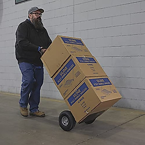 Ironton Steel Pneumatic Hand Truck Dolly - 600-Lb. Capacity, 10in. Tires, Powder-Coat Finish