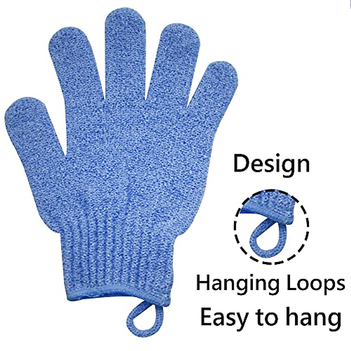 Exfoliating Gloves - Body Scrub for Smooth and Soft Skin - Body Exfoliator for Ingrown Hair Dead Skin Remover and Itchy and Flaky Skin - Scrubber Shower Accessories 1 Pair Glove Mens Stocking Stuffer
