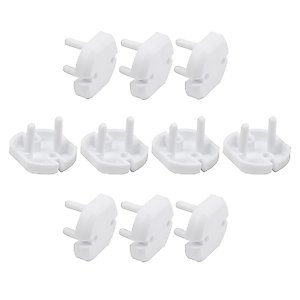 Fielect Outlet Plugs Covers Childproof EU Plug Protectors Electric Socket Cover Electrical Protector 2-Hole White 30Pcs